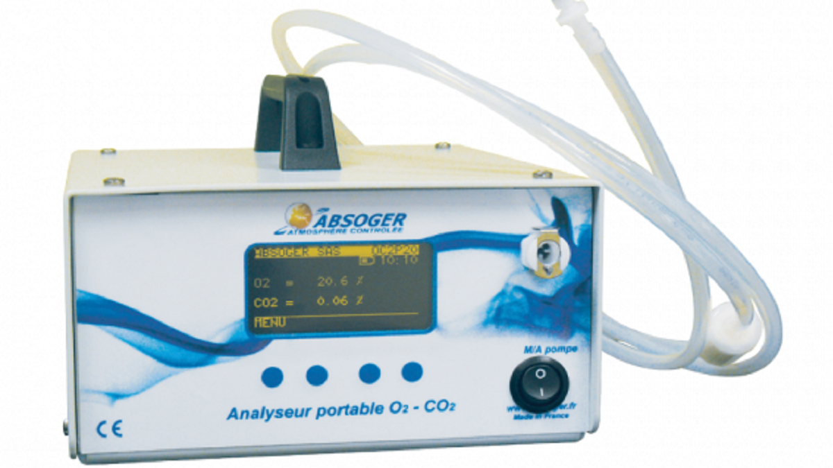 Portable O2 and CO2 analyser