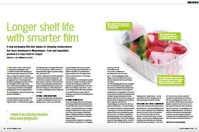 Wageningen developed a new packaging film that adapts to changing temperatures