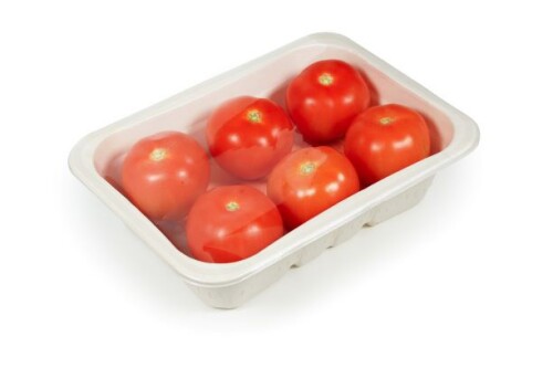 Tomato packaging in ecological trays